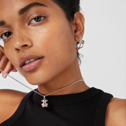 Silver and silver vermeil Bold Bear pendant | TOUS