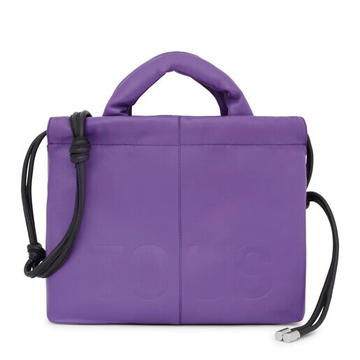 Medium lilac-colored leather TOUS Cloud One-shoulder bag | TOUS