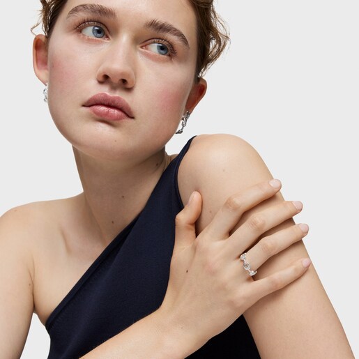 Silver logo Ring TOUS MANIFESTO | TOUS