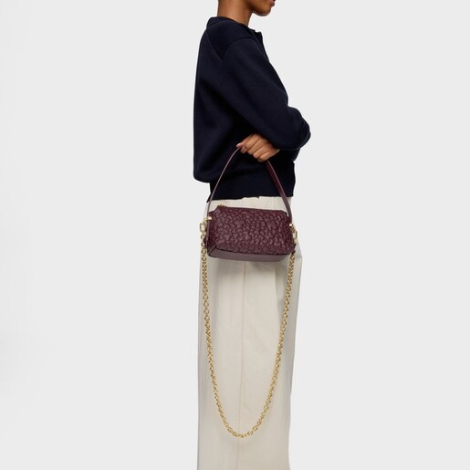 Small burgundy Crossbody bag TOUS Puffy Bear | TOUS