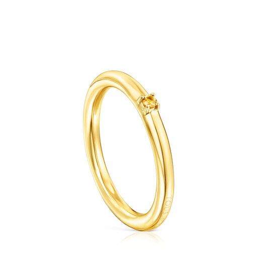 Silver Vermeil and orange Sapphire Ring TOUS Ring Mix | TOUS