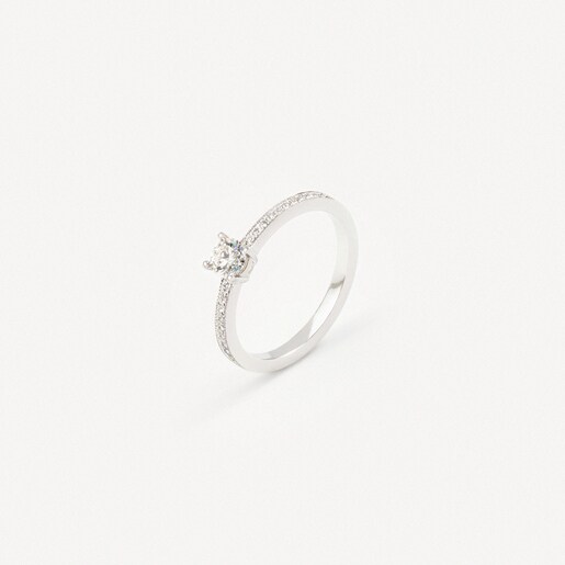 Solitaire ring in white gold with diamond TOUS ATELIER | TOUS