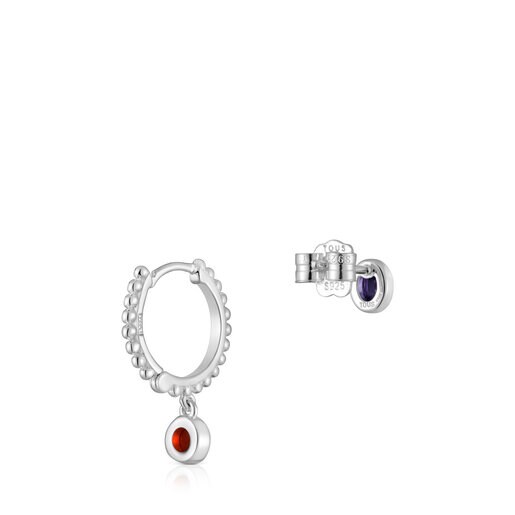 Silver short/long Earrings with gemstones TOUS Basic Colors | TOUS
