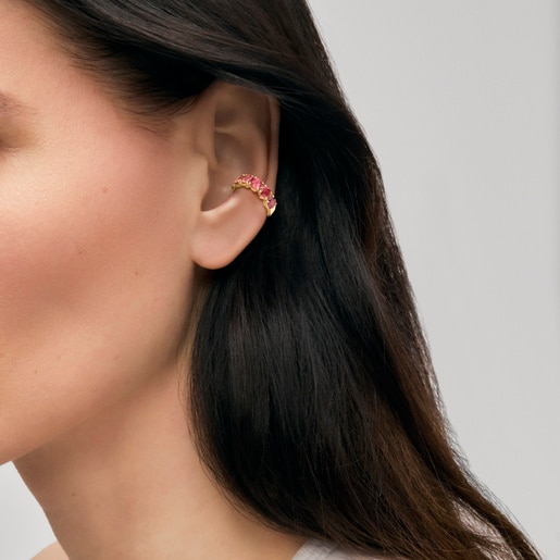 Earcuff de oro, turmalina y rodolita TOUS ATELIER | TOUS