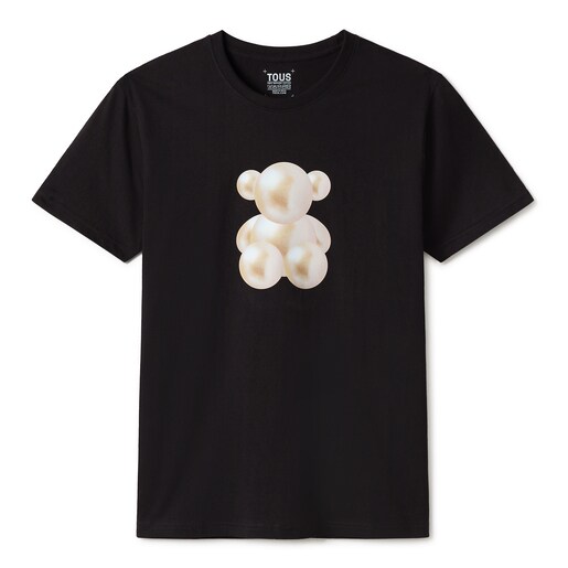 Camiseta negra Bear Pearls | TOUS