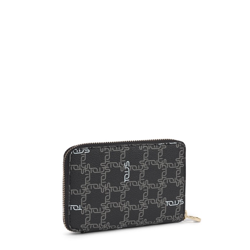 Small black Tous New Logogram wallet | TOUS