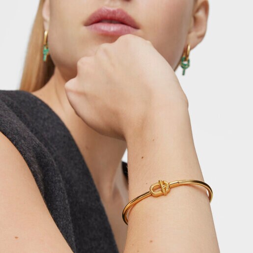 Bangle with 18kt gold plating over silver TOUS MANIFESTO | TOUS