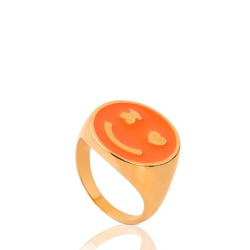 Anillo Smile con baño de oro 18 kt sobre plata | TOUS