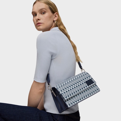 Medium navy blue Flap Crossbody bag TOUS MANIFESTO Essence | TOUS