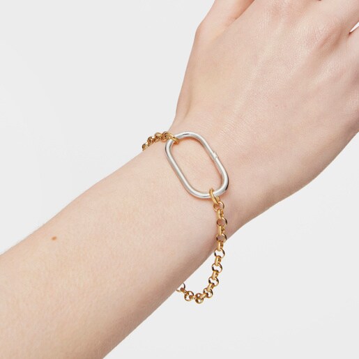 Anilla extra grande de plata Hold Oval | TOUS