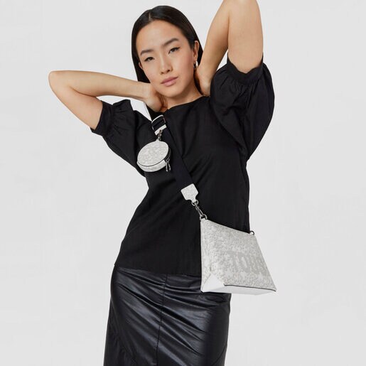 Gray Kaos Mini Evolution Flat Crossbody bag | TOUS