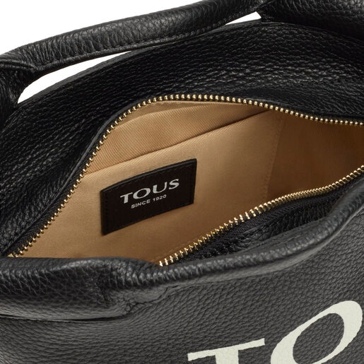 Small black leather TOUS Balloon Tote bag | TOUS