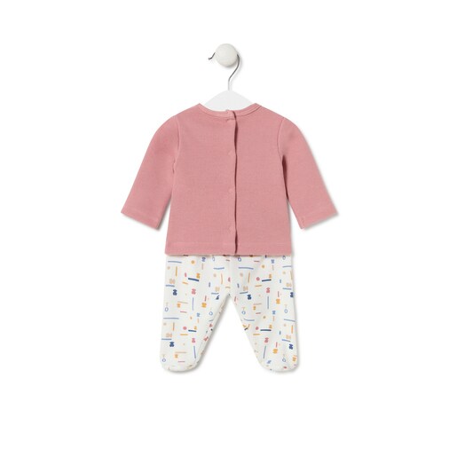 Newborn baby set in Geome pink | TOUS