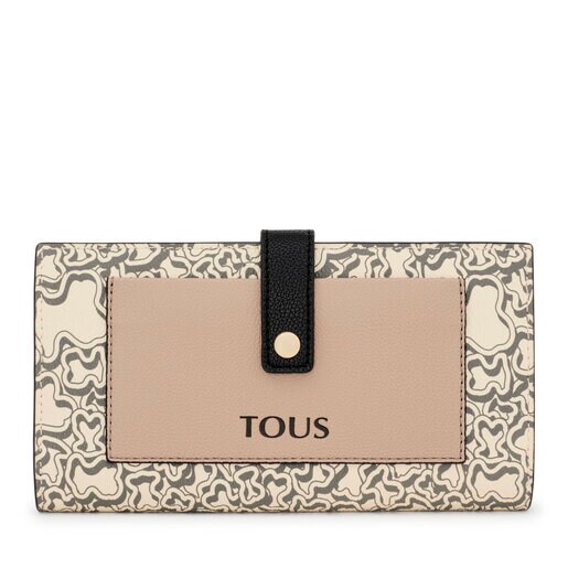 Carteira grande Pocket TOUS Kaos Mini Evolution bege | TOUS
