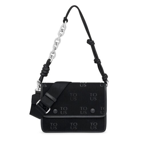 Medium black TOUS TO-US Audree Crossbody Bag | TOUS