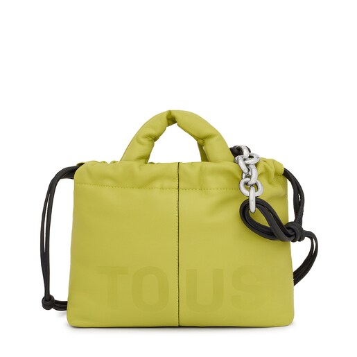 Medium lime green leather One-shoulder bag TOUS Cloud | TOUS