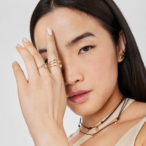 Gold Flower ring TOUS Balloon | TOUS