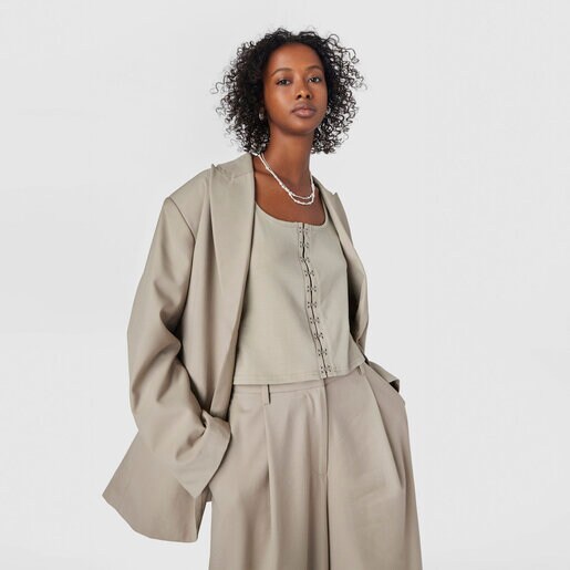 Silver and cultured pearls Mini Icons Necklace with three charms | TOUS