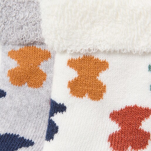Pack de 2 pares de peúgas de bebé SSocks cinzentas | TOUS