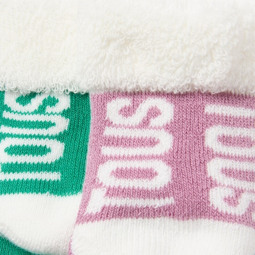 Pack 2 pares de calcetines de bebé SSocks rosa | TOUS