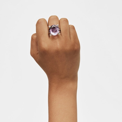 Anillo de plata y amatista Color Pills | TOUS