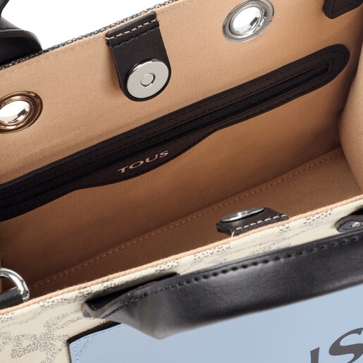 Sac shopping Amaya Kaos Icon moyen beige et bleu | TOUS