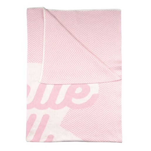 Manta jacquard "Smile all day" Nilo Rosa | TOUS