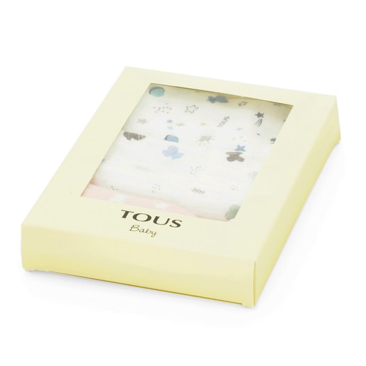 Set de 3 Mini Muselinas Smile Rosa - Tous. | TOUS