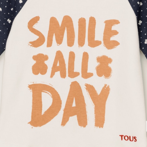 Camiseta M/L "Smile all day" Azul marino | TOUS